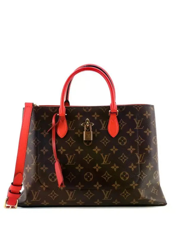 LOUIS VUITTON Flower Monogram Canvas Tote Bag