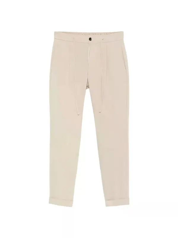 MICHAEL COAL Johnny Pleated Trousers - Neutrals