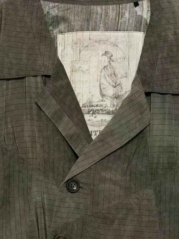 ZIGGY CHEN Pinstripe Jacket - Brown