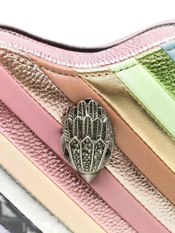 Kurt Geiger Kensington Heart Striped Crossbody Bag - Pink
