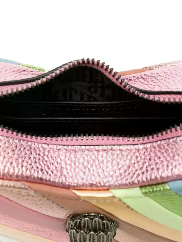 Kurt Geiger Kensington Heart Striped Crossbody Bag - Pink