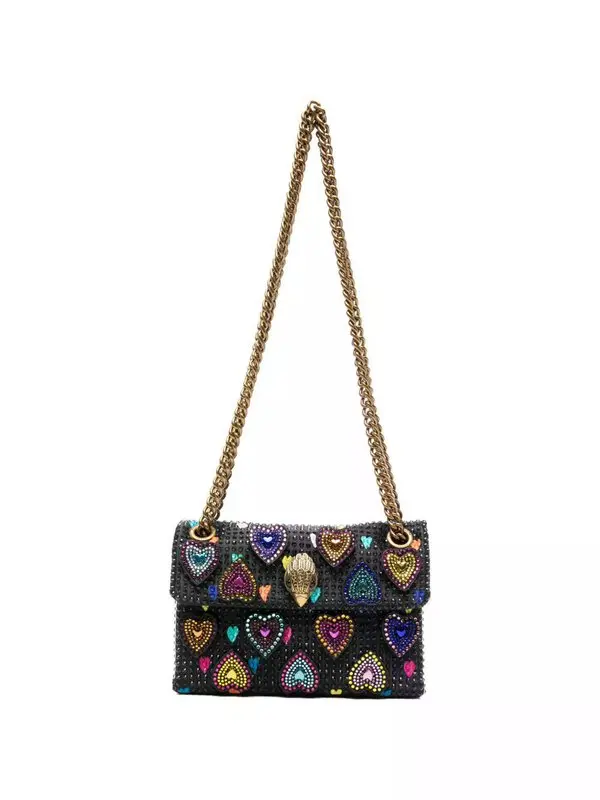 Kurt Geiger Mini Kensington Heart Embellished Shoulder Bag - Black