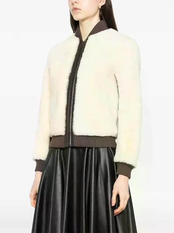 Chloé Leather Bomber Jacket