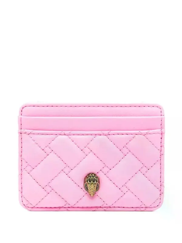 Kurt Geiger Kensington Eagle-head Quilted Cardholder - Pink