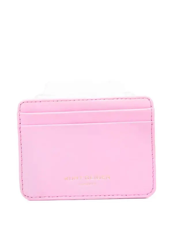 Kurt Geiger Kensington Quilted Cardholder With Eagle Head Detail - Pink