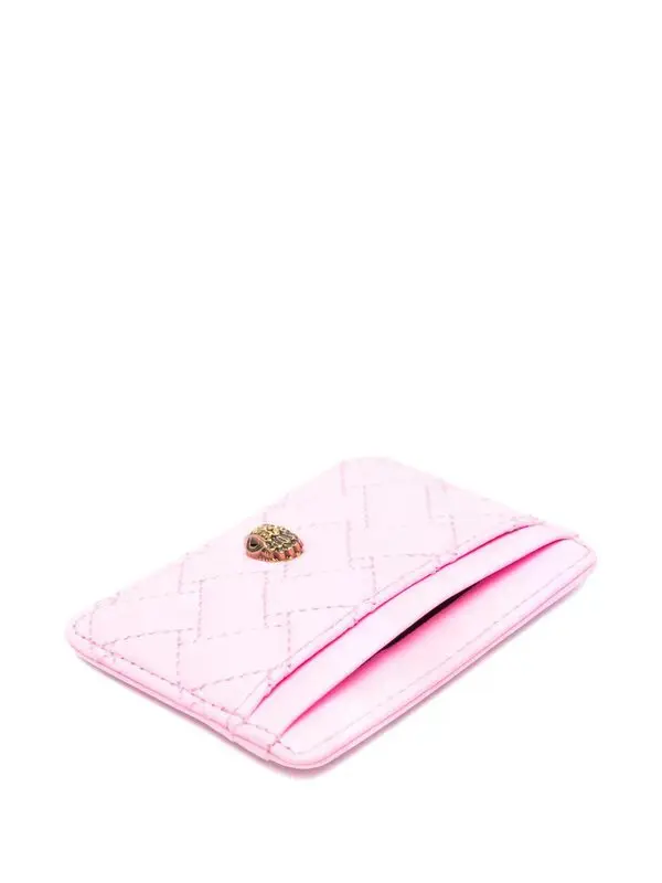 Kurt Geiger Kensington Quilted Cardholder With Eagle Head Detail - Pink