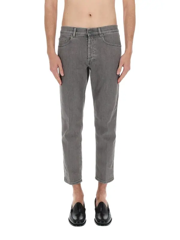 LARDINI Cotton Denim Jeans - Grey