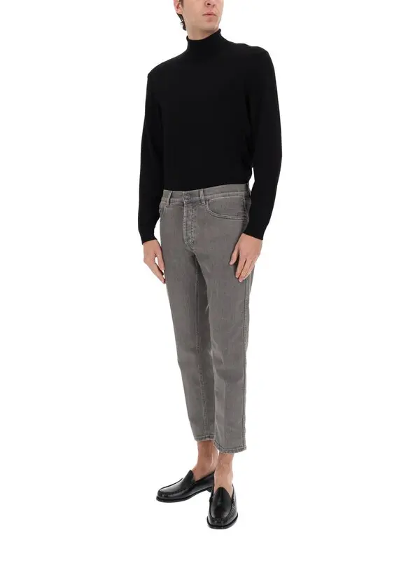 LARDINI Cotton Denim Jeans - Grey