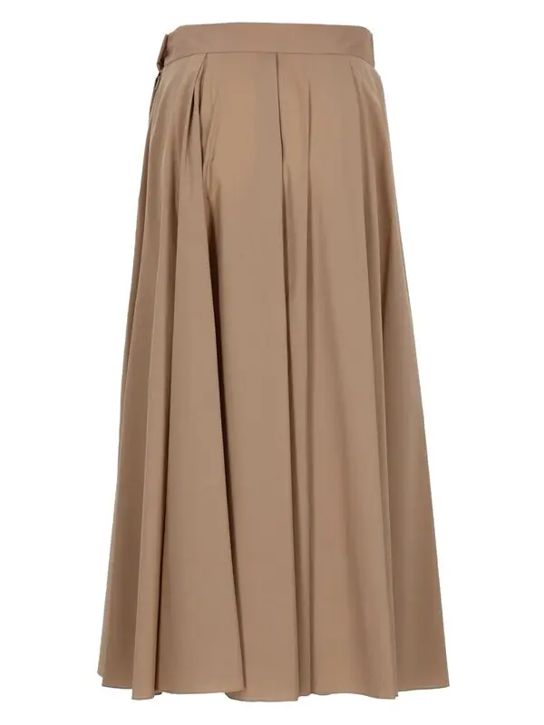 FAY Cotton Midi Skirt - Beige