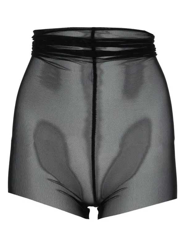 Rick Owens Semi-transparent High-waisted Shorts - Black