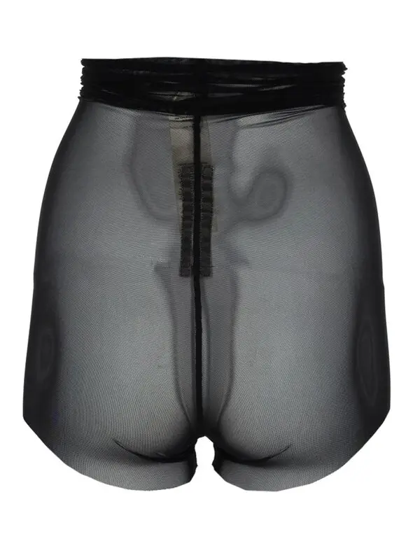 Rick Owens Semi-transparent High-waisted Shorts - Black