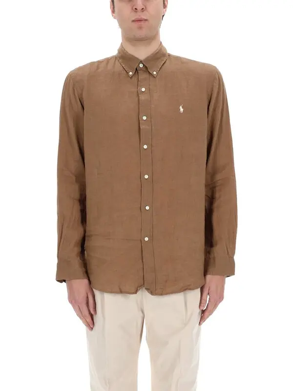 Polo Ralph Lauren Shirt With Logo - Brown