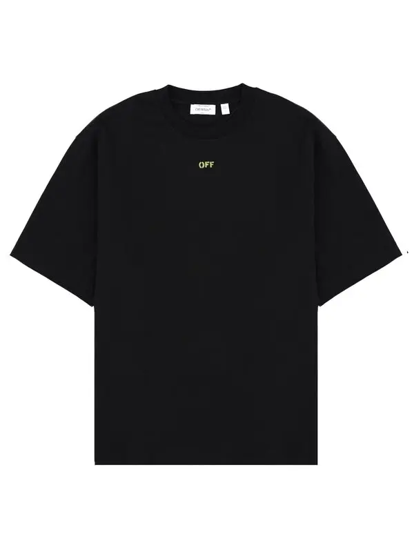 Off-White T-shirt With Logo - Black