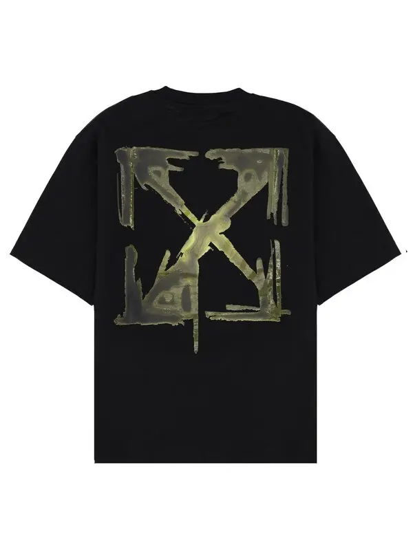 Off-White T-shirt With Logo - Black