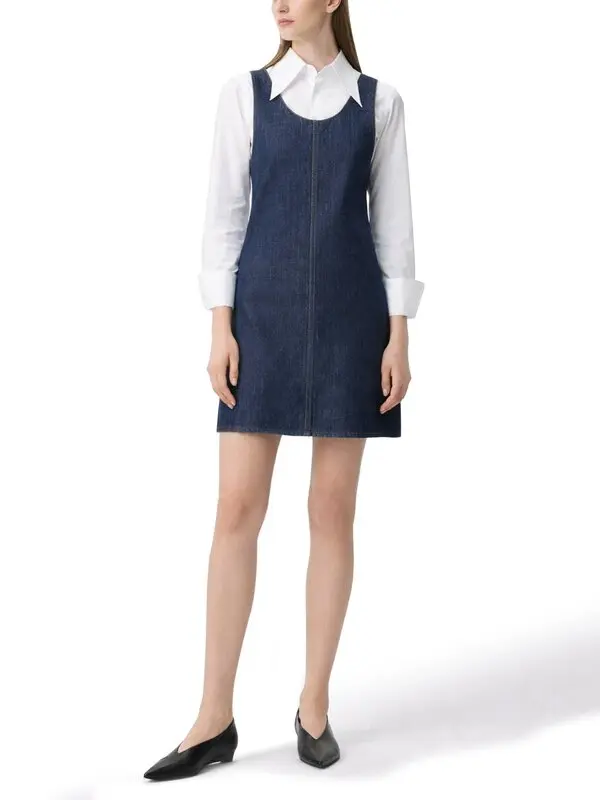AMI Paris Denim Mini Dress - Blue
