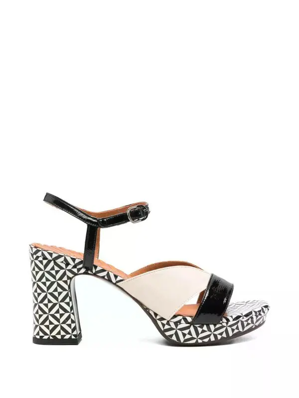 Chie Mihara Kacto Geometric-print Platform Sandals