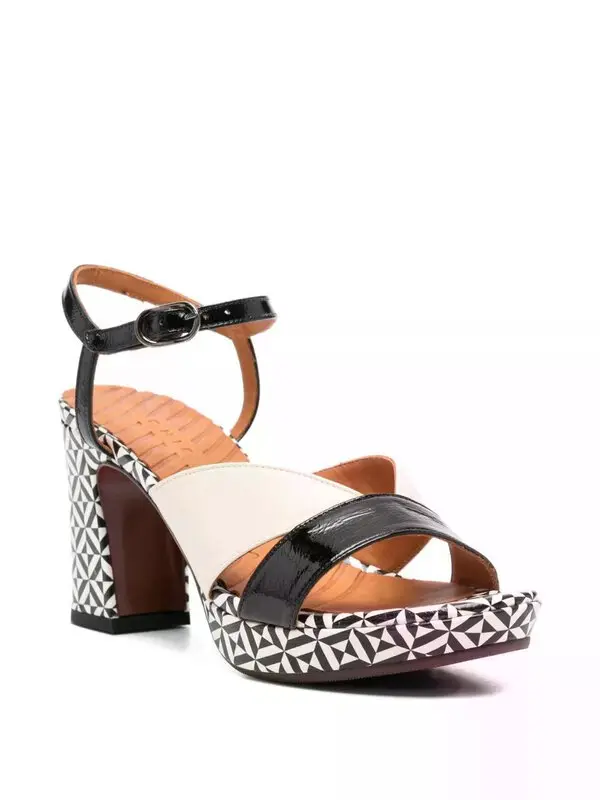 Chie Mihara Kacto Geometric-print Platform Sandals