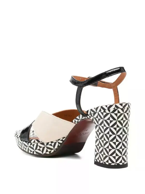 Chie Mihara Kacto Geometric-print Platform Sandals