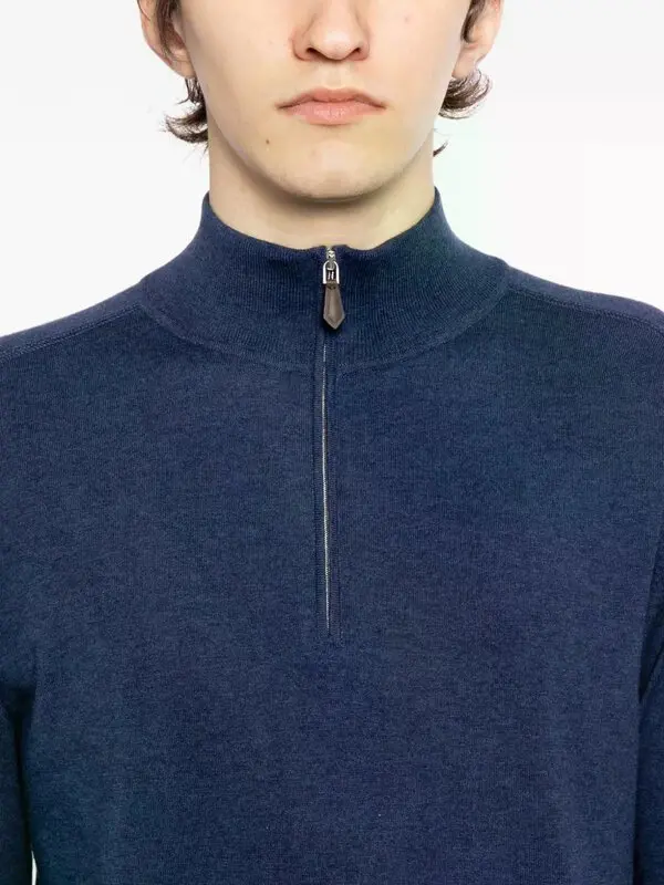 N.peal Zipped Sweater - Blue