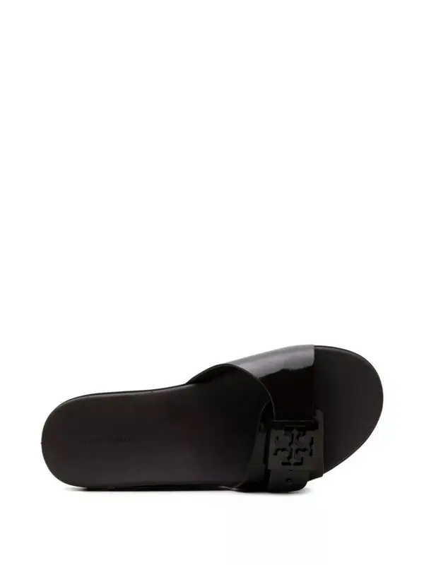Tory Burch Logo-buckle Slides - Brown