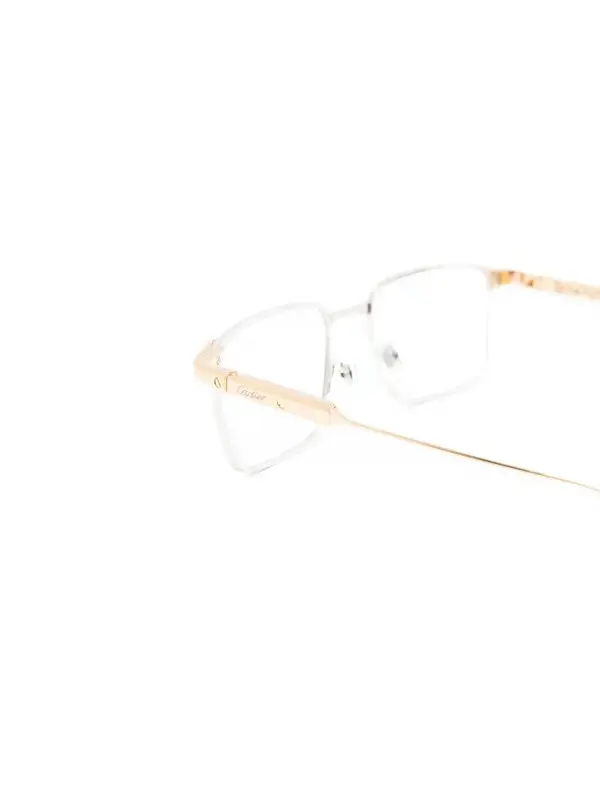 Cartier Rectangle-frame Glasses - Silver