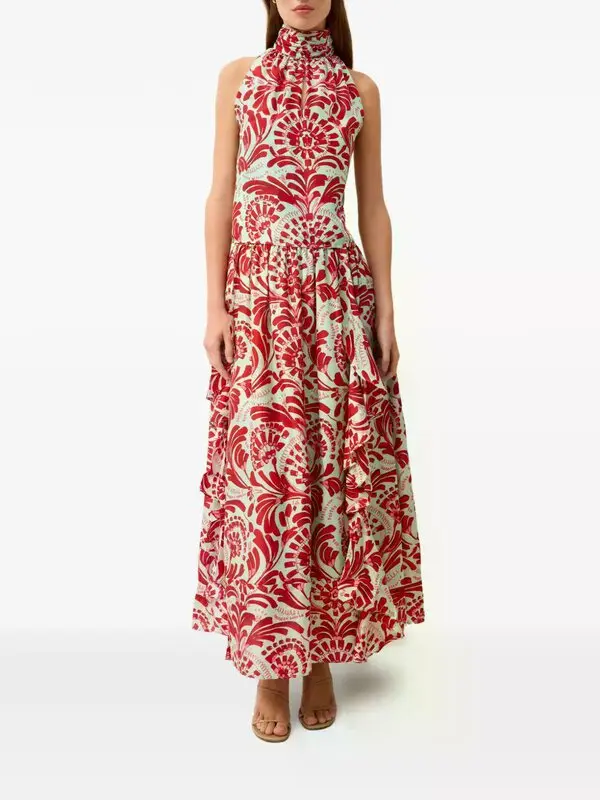 MARIE OLIVER Oaklen Ruffled Floral Print Skirt