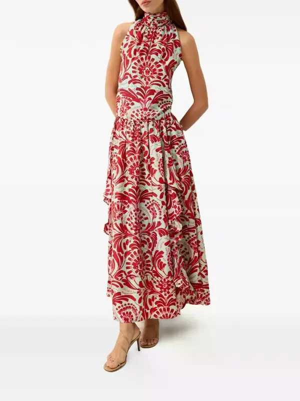 MARIE OLIVER Oaklen Ruffled Floral Print Skirt
