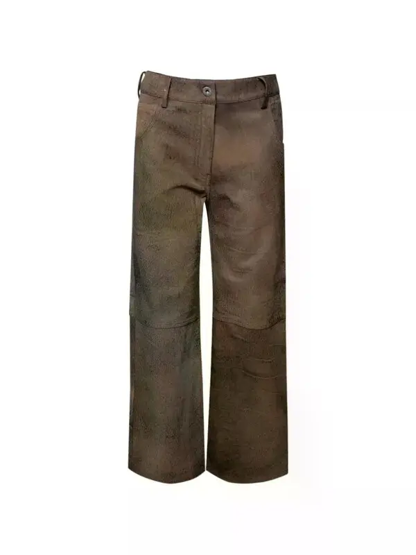 INTERIOR Textured Panel Trousers
