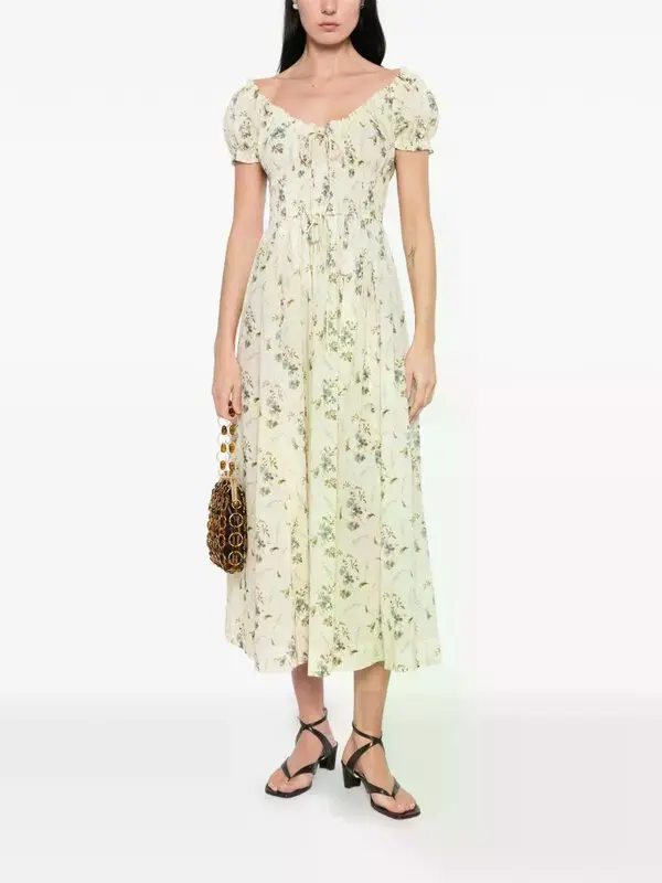 DÔEN Ashlynn Floral-print Midi Dress
