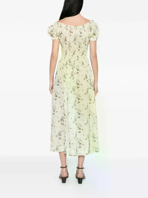 DÔEN Ashlynn Floral-print Midi Dress