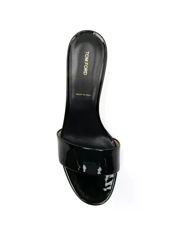 TOM FORD 45mm Leather Heeled Sandals - Black