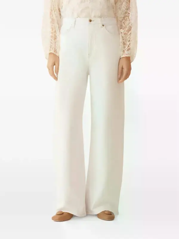 Fabiana Filippi Belt-loop Wide Leg Jeans