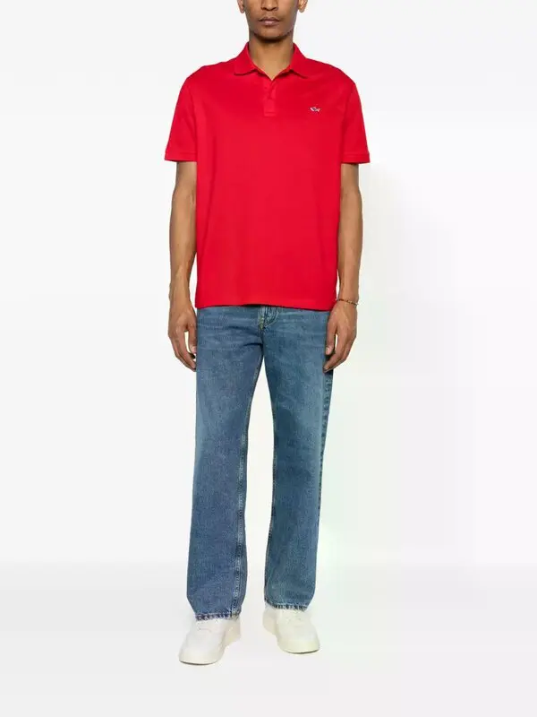 Paul & Shark Embroidered Polo Shirt - Red