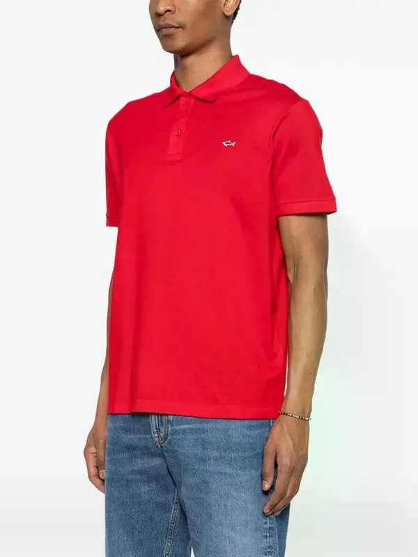 Paul & Shark Embroidered Polo Shirt - Red