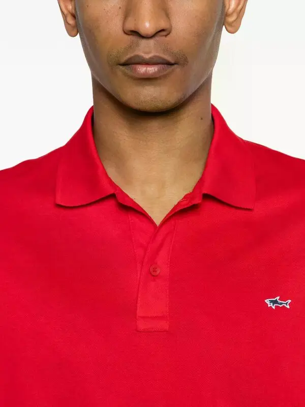 Paul & Shark Embroidered Polo Shirt - Red