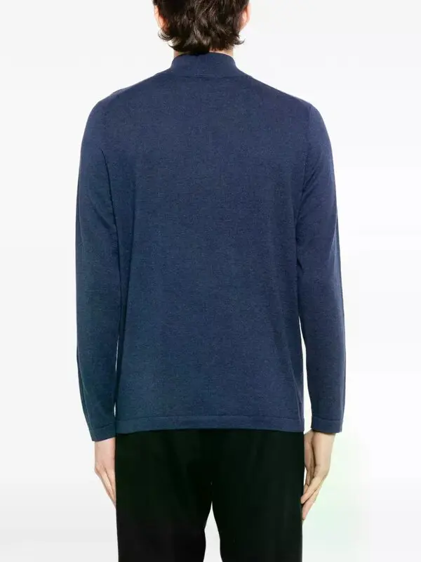 N.peal Zipped Sweater - Blue