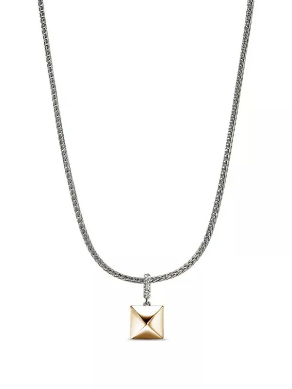 John Hardy Icon Stud Diamond Pendant Necklace - Silver