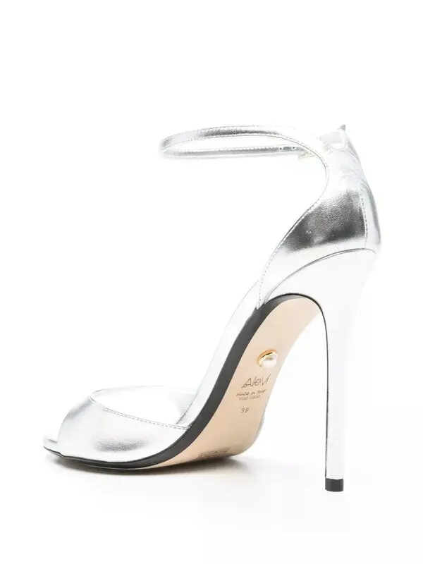 ALEVI MILANO Ankle-strap Stiletto Heel Sandals - Silver