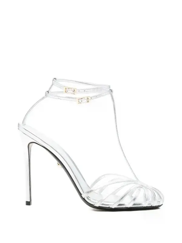 ALEVI MILANO Buckle-strap T-bar Sandals - Silver