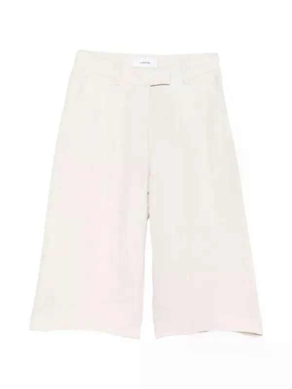 LARDINI Wide-leg Tailored Shorts - Neutrals
