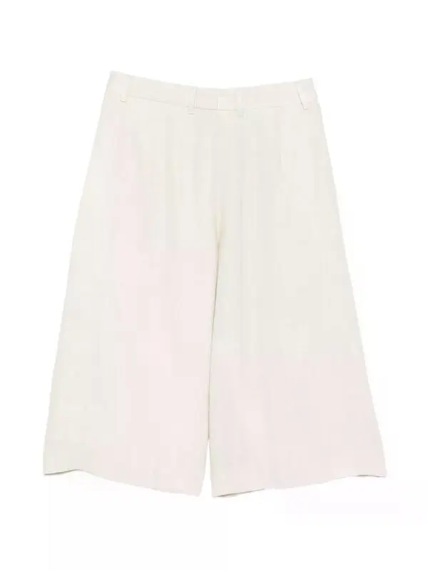 LARDINI Wide-leg Tailored Shorts - Neutrals