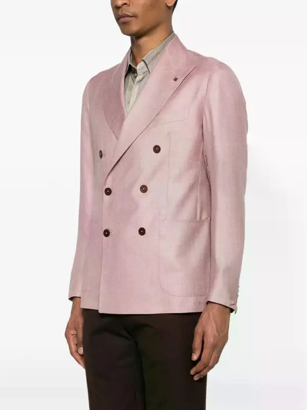 Tagliatore Double-breasted Pockets Blazer - Pink