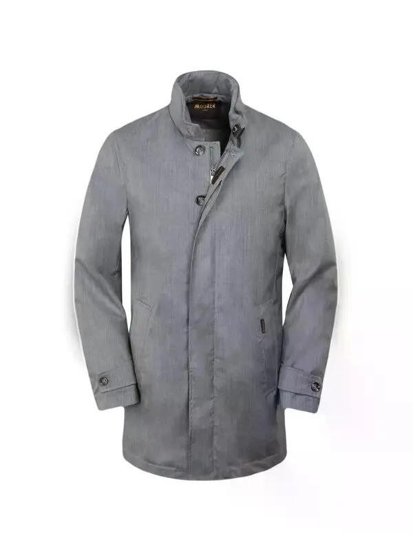 MOORER Hooded Buttoned Wool Coat