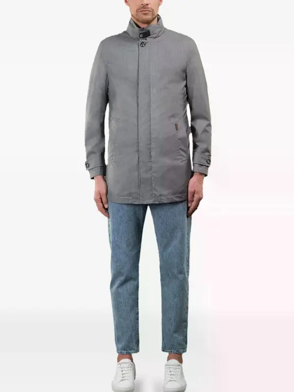 MOORER Hooded Buttoned Wool Coat