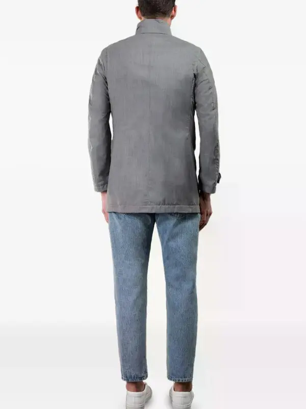 MOORER Hooded Buttoned Wool Coat