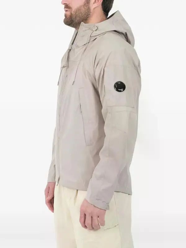 C.P. COMPANY Hooded Zip Jacket - Neutrals