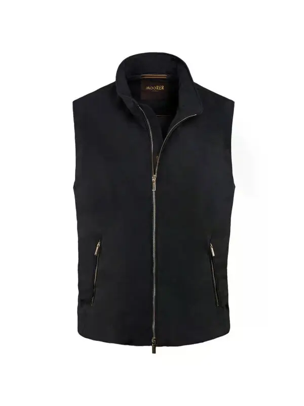 MOORER Zip Virgin Wool Waistcoat