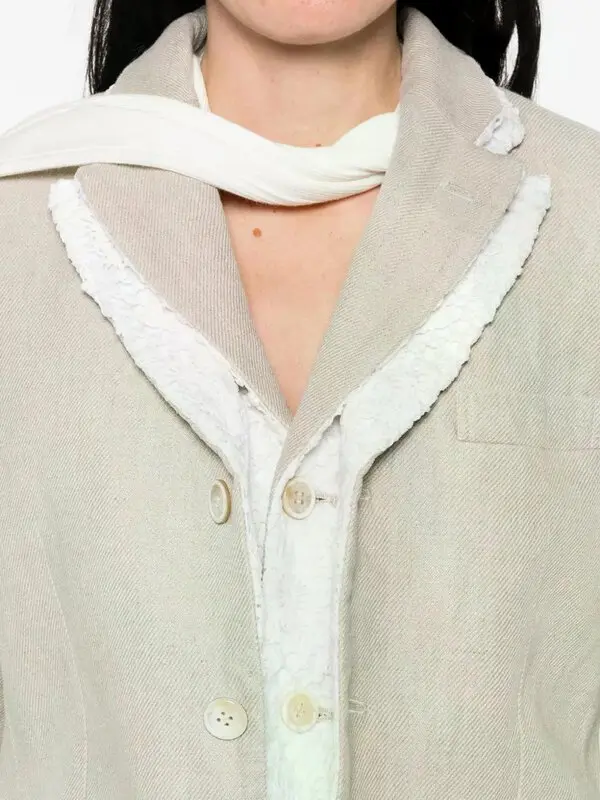 Comme Des Garçons Fringed Blazer - Neutrals
