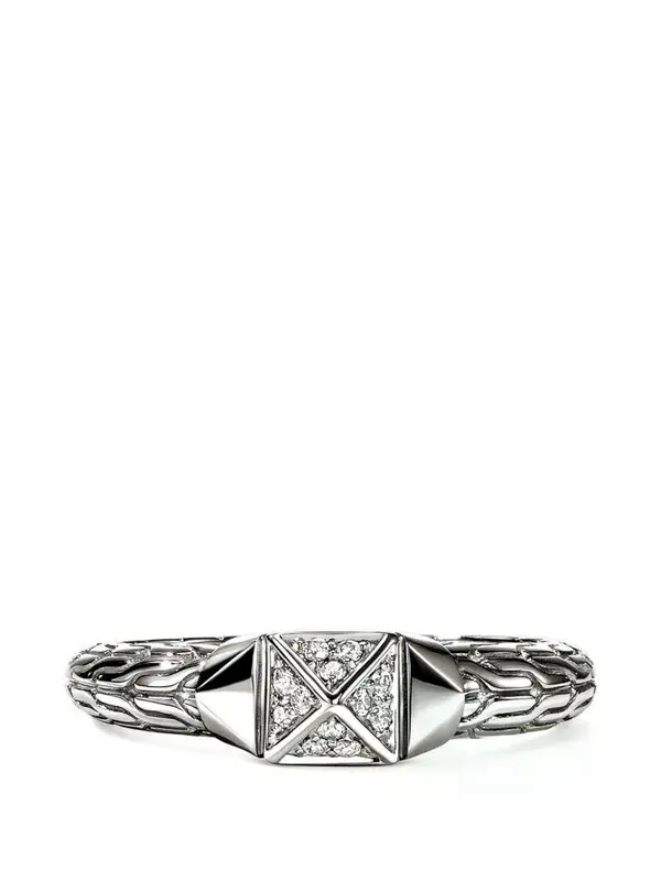 John Hardy Icon Stud Diamond Ring - Silver