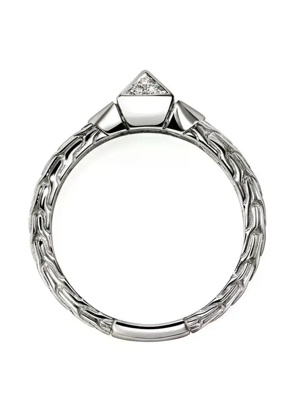 John Hardy Icon Stud Diamond Ring - Silver